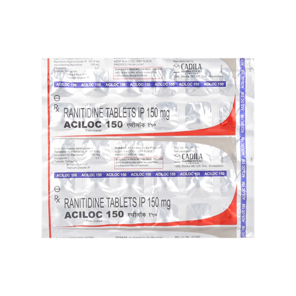 Aciloc 150mg Tablets Price - Buy Online at ₹50 in India