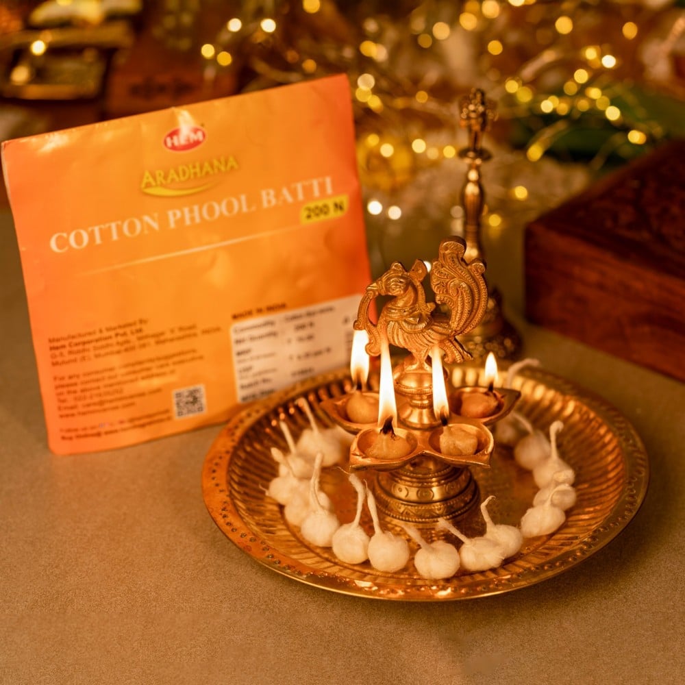 Aradhana Cotton Phool Diya Batti by Hem Price - Buy Online at Best ...