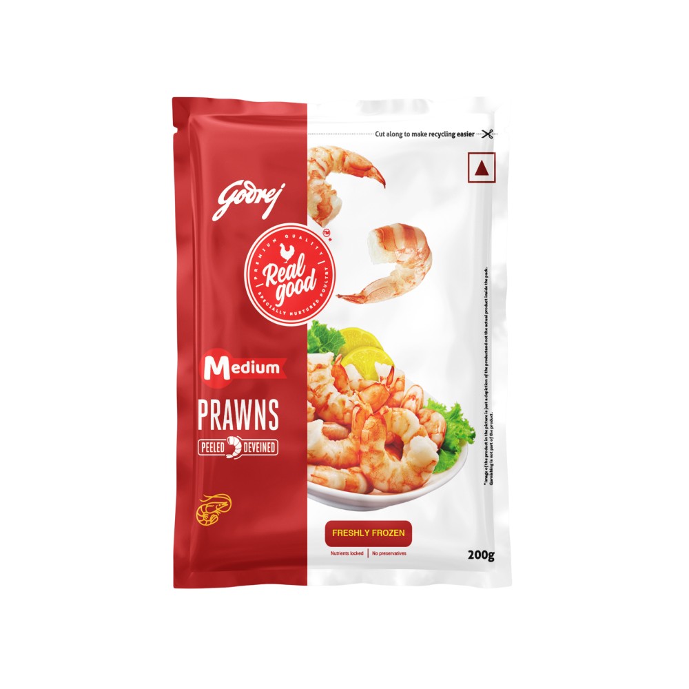 Godrej Real Good Medium Prawns Peeled & Devined Price - Buy Online at ...