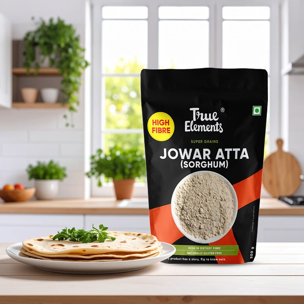 True Elements Jowar Flour - Sorghum Atta Price - Buy Online at ₹92 in India