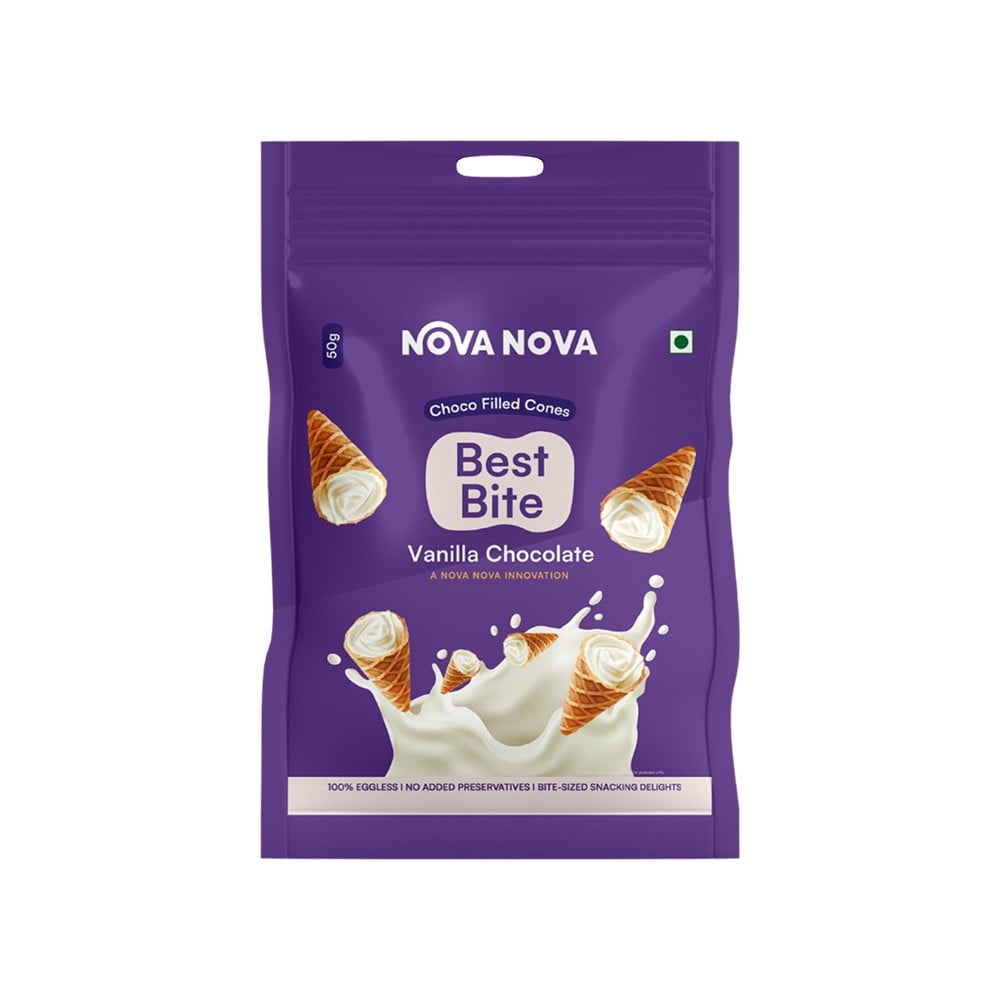 Nova Nova Best Bites Chocolate Filled Waffle Cones - Vanilla Chocolate ...