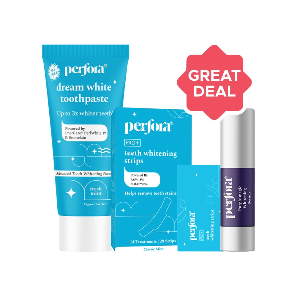Perfora Purple Magic Teeth Whitening Serum + Teeth Whitener Strips ...