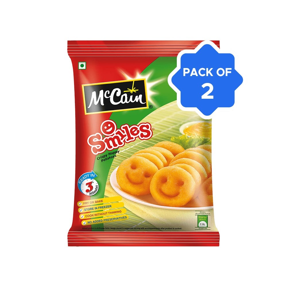McCain Crispy Potato Smiles (Frozen) - Pack of 2 Price - Buy Online at ...