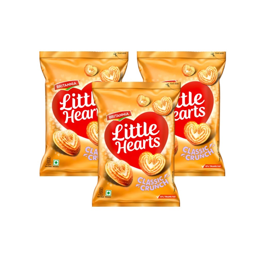 Britannia Little Hearts Classic Crunch Biscuit - Pack of 3 Price - Buy ...