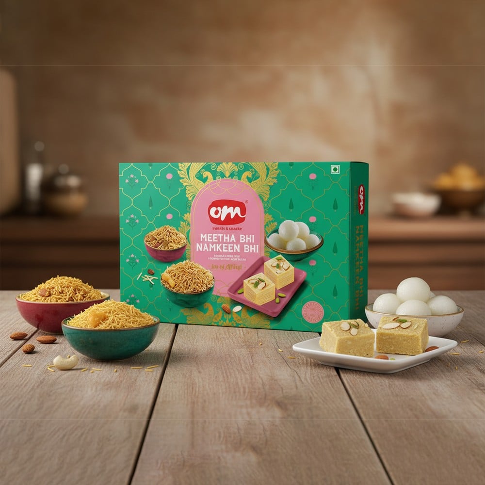 Om Sweets Meetha Bhi Namkeen Bhi Gift Pack Price - Buy Online at Best ...