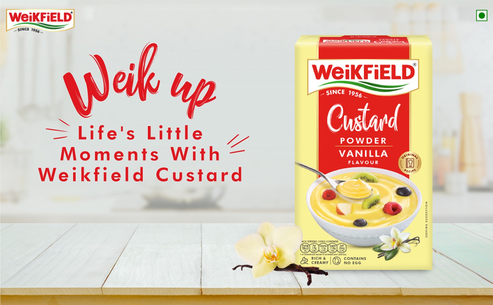 Weikfield Vanilla Flavor Custard Powder Price - Buy Online at ₹42 in India