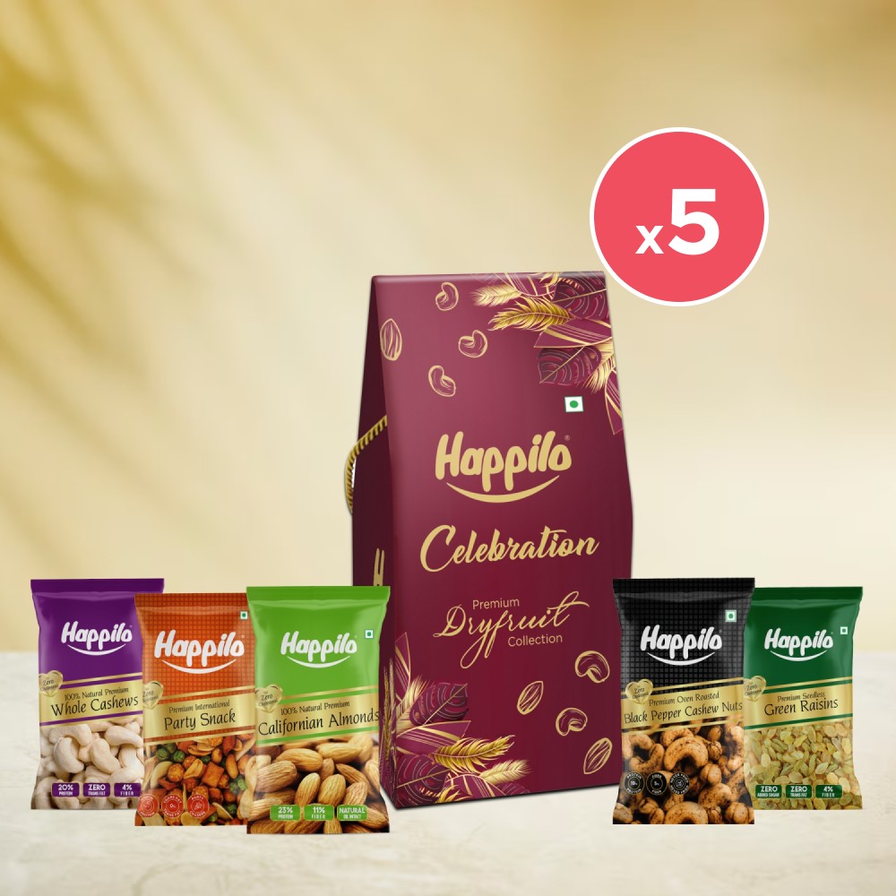 Happilo Celebration Dry Fruits Gift Pack - Pack of 5 Price - Buy Online ...