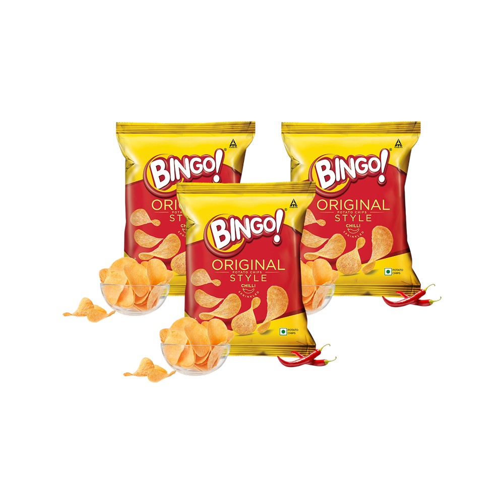 Bingo Original Style Chilli Sprinkled Potato Chips - Pack of 2 Price ...