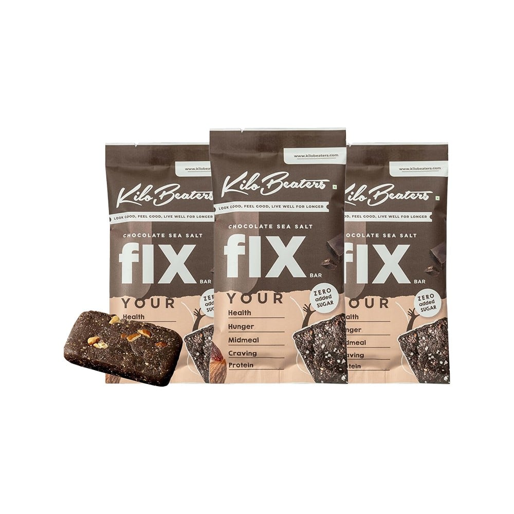Kilobeaters Chocoloate Sea Salt Fix Protein Bar (pack of 3) Price - Buy ...