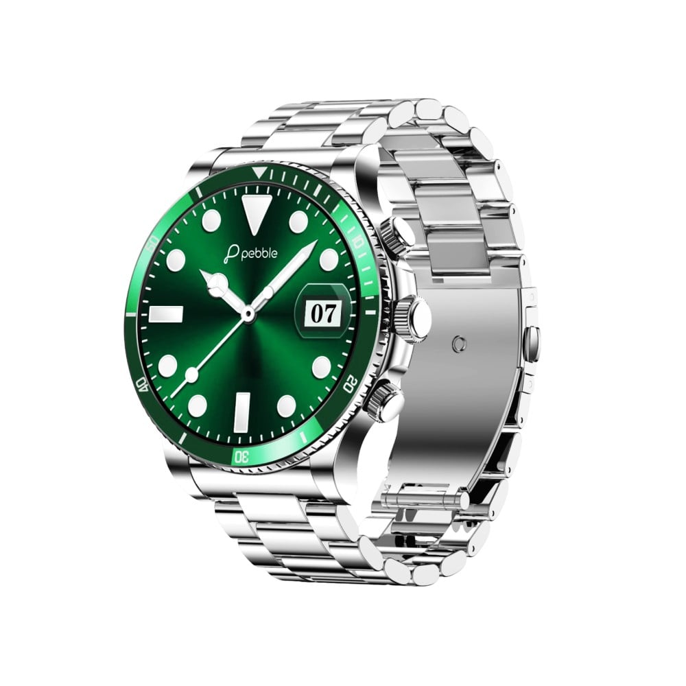 Pebble Chrome HD Smart Watch (1.52", Classic Green) Price - Buy Online ...