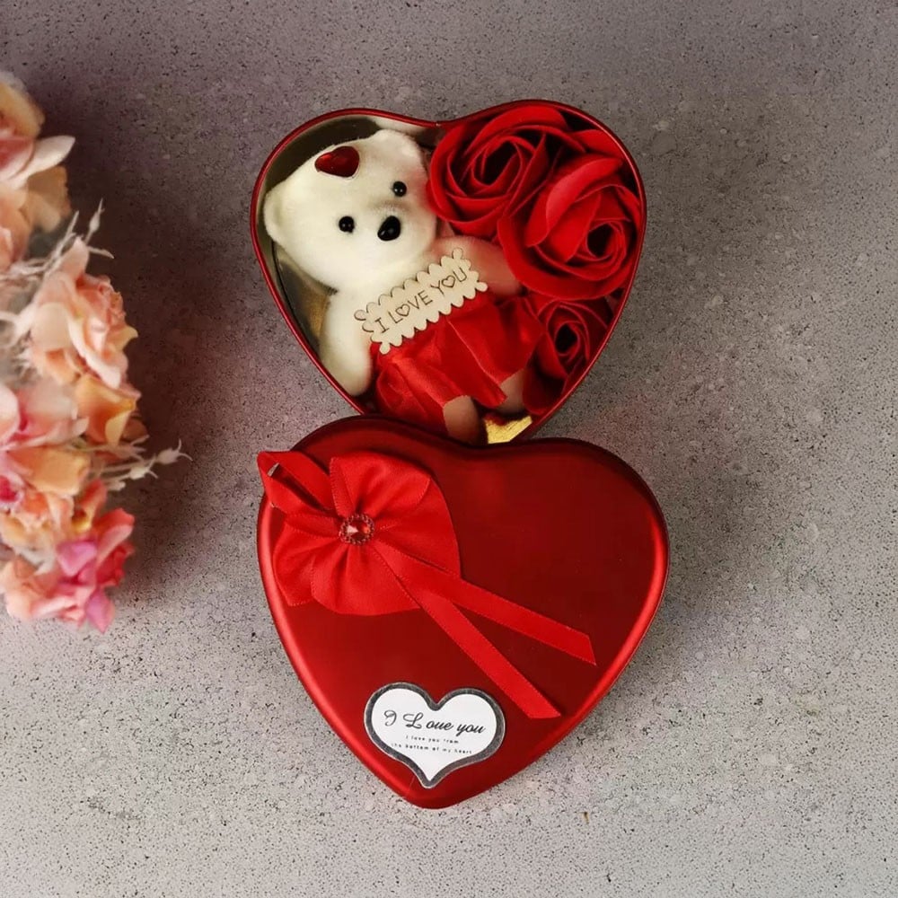 Quace Teddy in Heart Tin Gift Box Price - Buy Online at Best Price in India