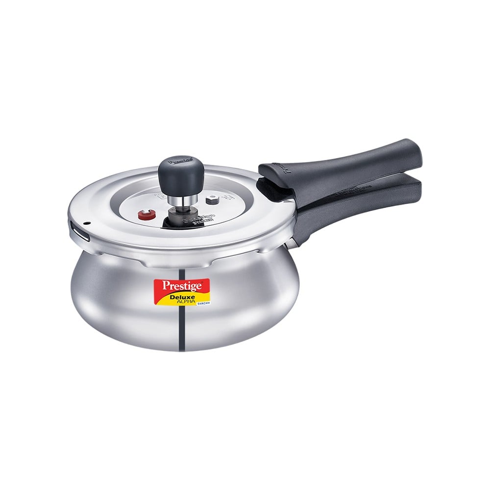 Prestige 20265 Deluxe Alpha Pressure Cooker (1.5 ltrs, Stainless Steel ...