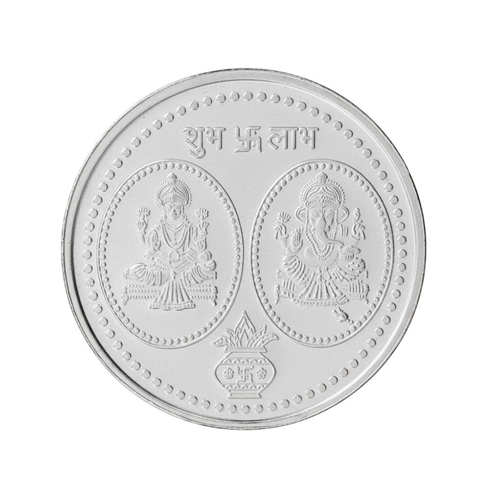 Joyalukkas Laxmi Ganesh Silver Coin (10g) Price - Buy Online at Best ...