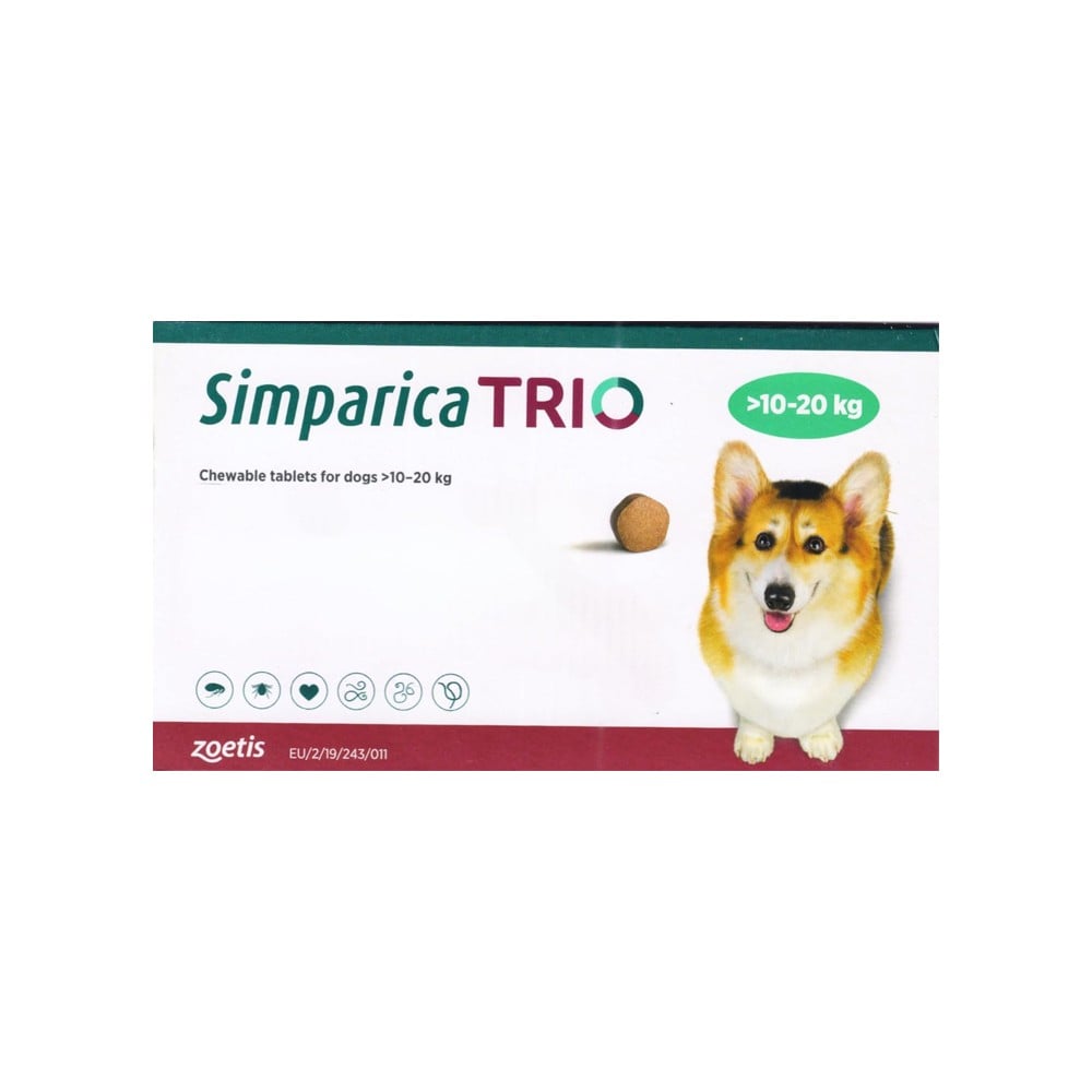 Simparica TRIO 10-20KG Dog Supplement Price - Buy Online at ₹624 in India