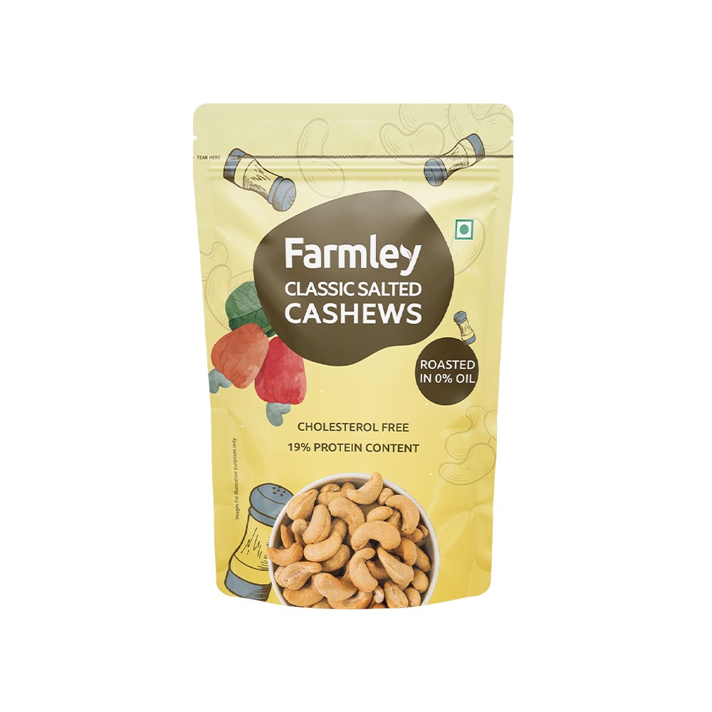 Farmley Classic Salted & Flavoured Cashew Roasted Price - Buy Online at ...