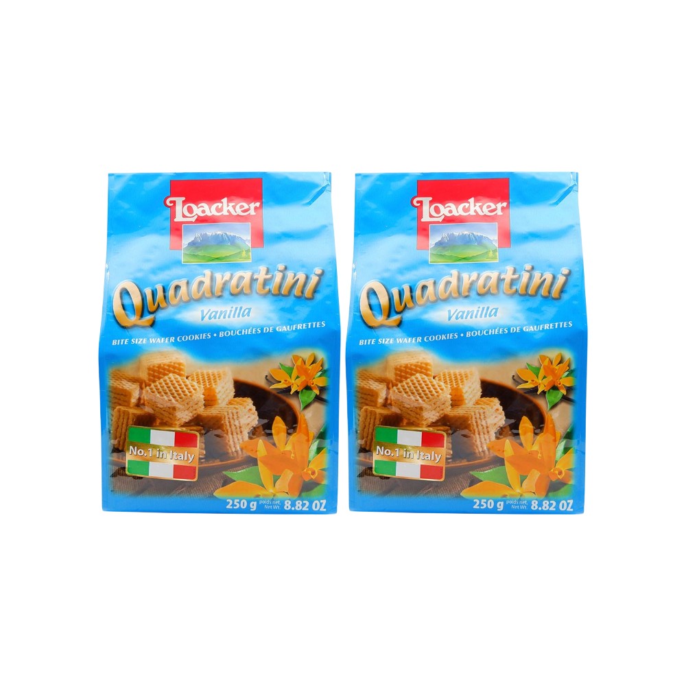 Loacker Quadratini Vanilla Wafers - Pack of 2 Price - Buy Online at ...