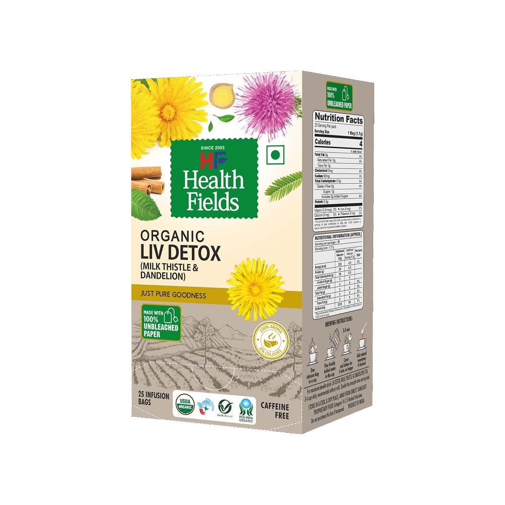 Health Fields Organic Liv Detox Herbal Tea Price - Buy Online at ₹210 ...