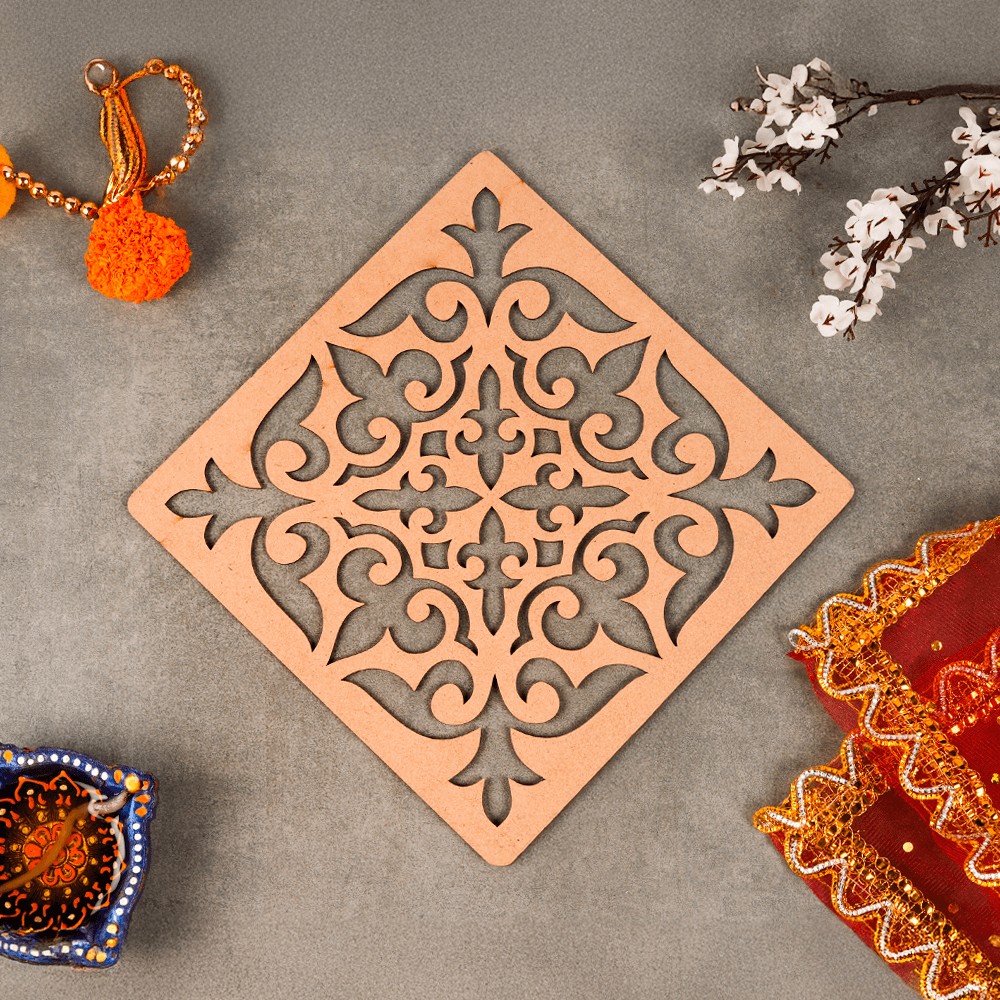 Designer Rangoli Stencil (Blue) - DiaCraft Price - Buy Online at Best ...