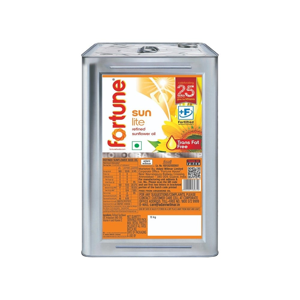 Fortune Sunlite Refined Sunflower Oil Price - Buy Online at Best Price ...