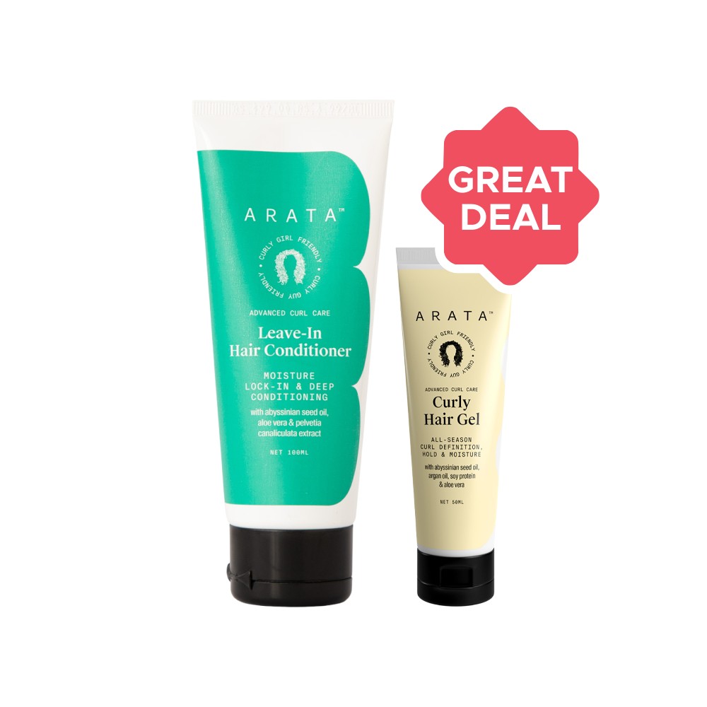 Arata Curl Leave in Conditioner (Hydrating & Anti-Frizz) + Curl Hair ...