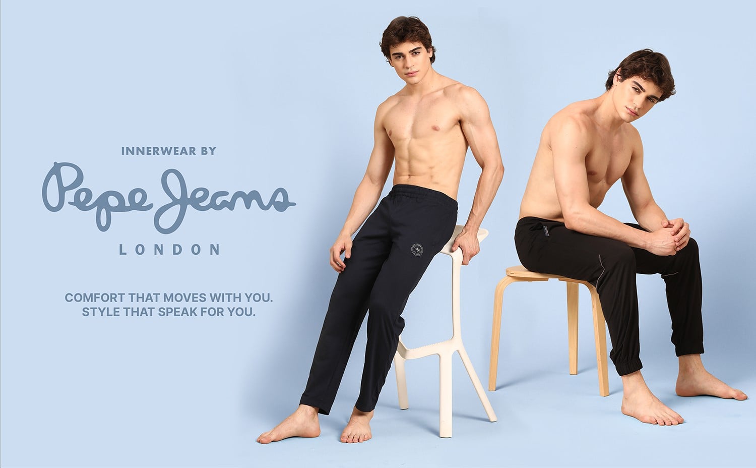 Pepe Jeans Innerfashion Everyday Men's Track Pants (Blue Melange) Price ...