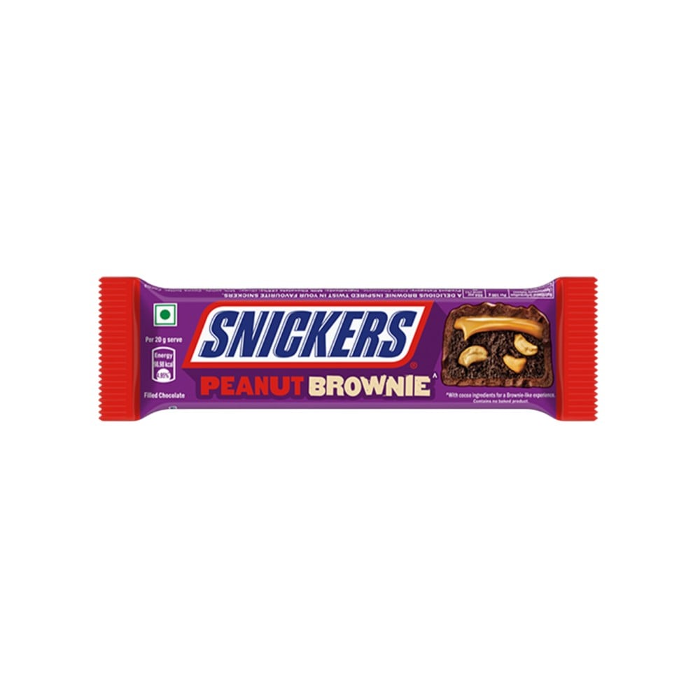 Snickers Peanut Brownie Chocolate Bar Price - Buy Online at ₹70 in India
