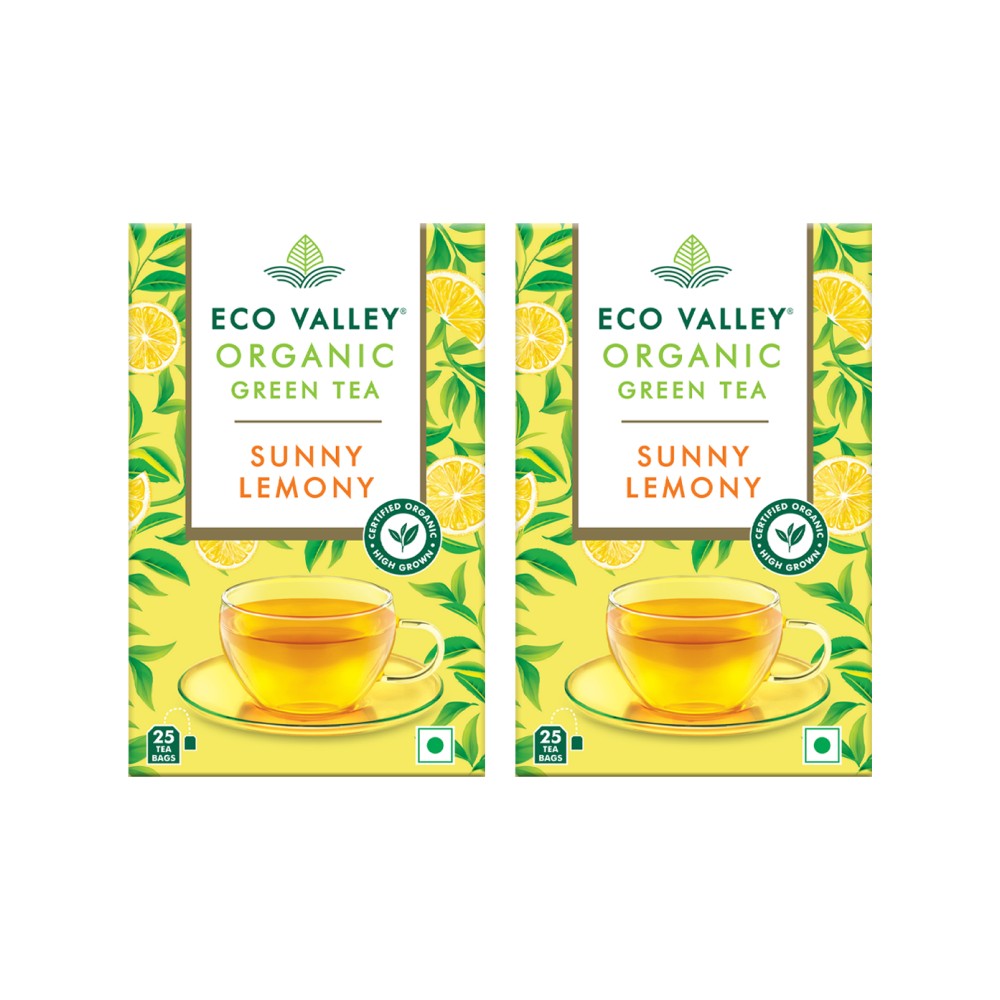Eco Valley Organic Sunny Lemony Green Tea Bags - Pack of 2 Price - Buy ...