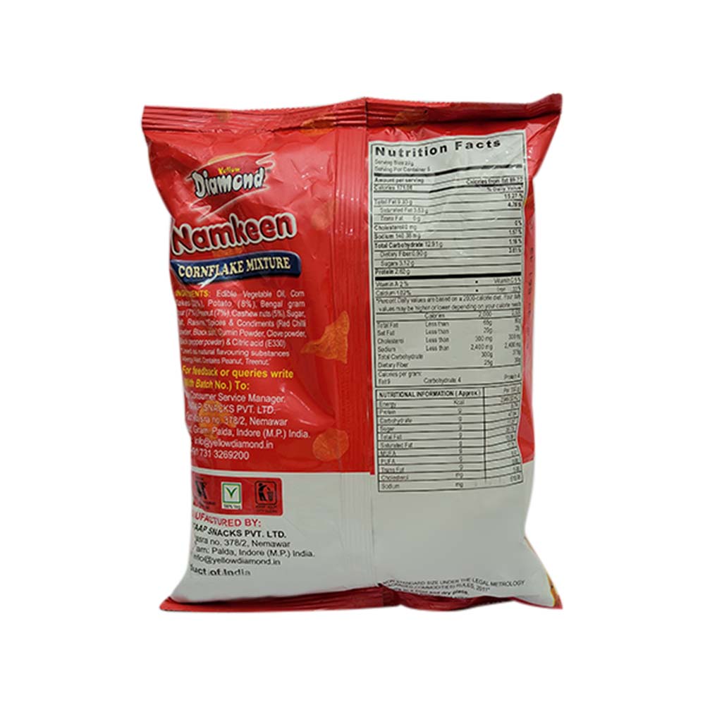 Yellow Diamond Cornflake Mixture Namkeen Price - Buy Online at Best ...