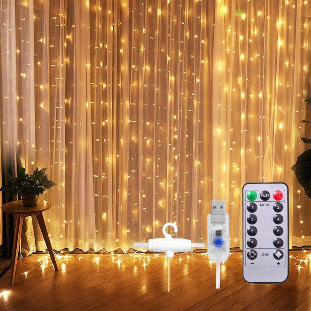 Warm White LED Curtain String Lights (5 W) - Ornalight Price - Buy ...
