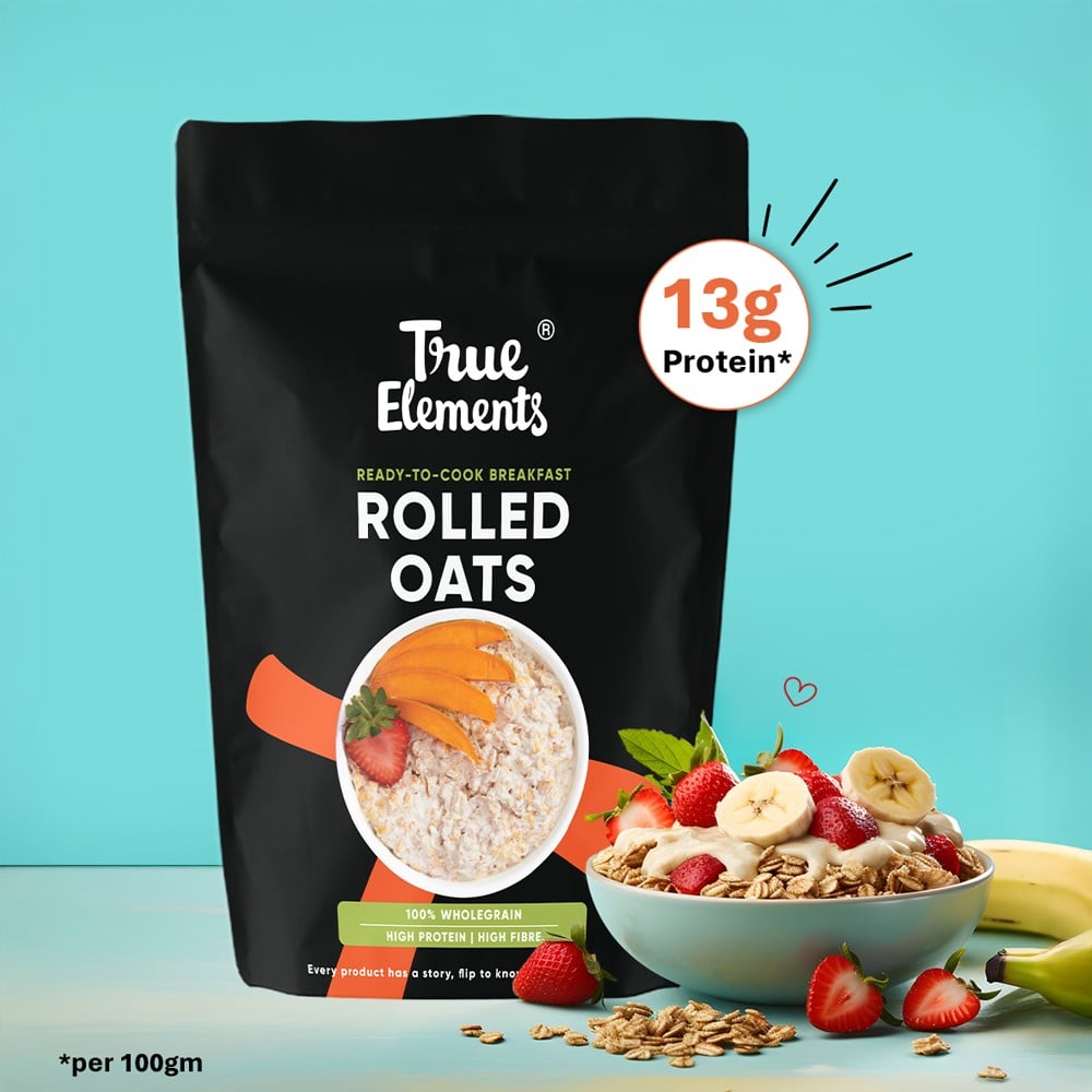 True Elements Wholegrain Rolled Oats Price - Buy Online at ₹253 in India