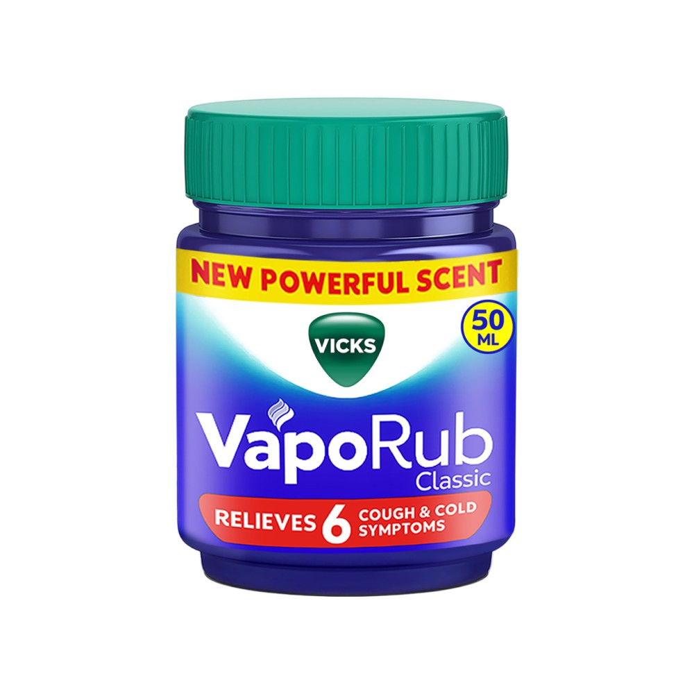 Vicks VapoRub Chest Rub & Balm (Relieve Cold, Cough & Blocked Nose ...