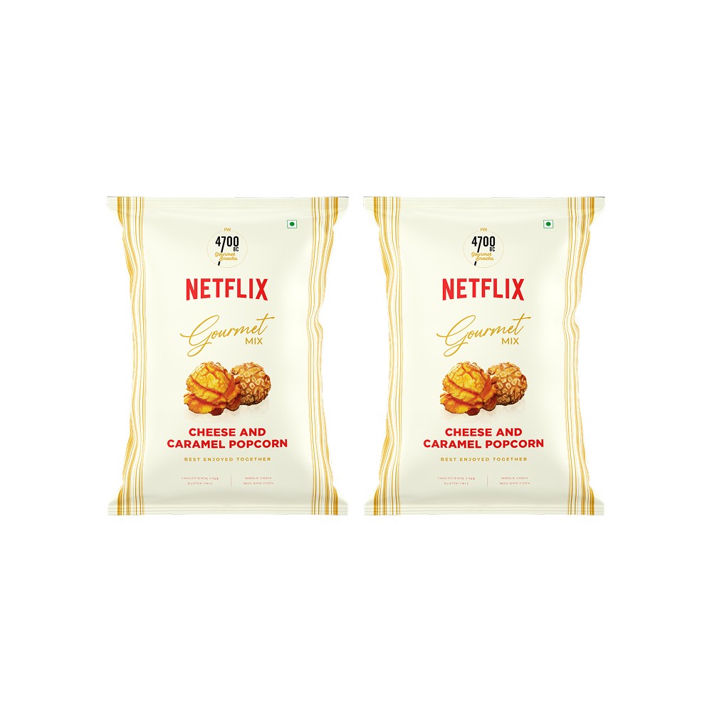 4700BC Netflix Cheese & Caramel Popcorn, Gourmet - Pack of 2 Price ...