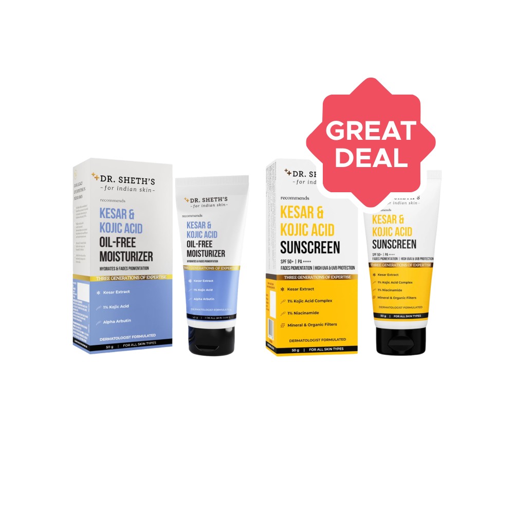 Dr. Sheth's Kesar & Kojic Acid Oil-Free Face Moisturizing Cream + Kesar ...