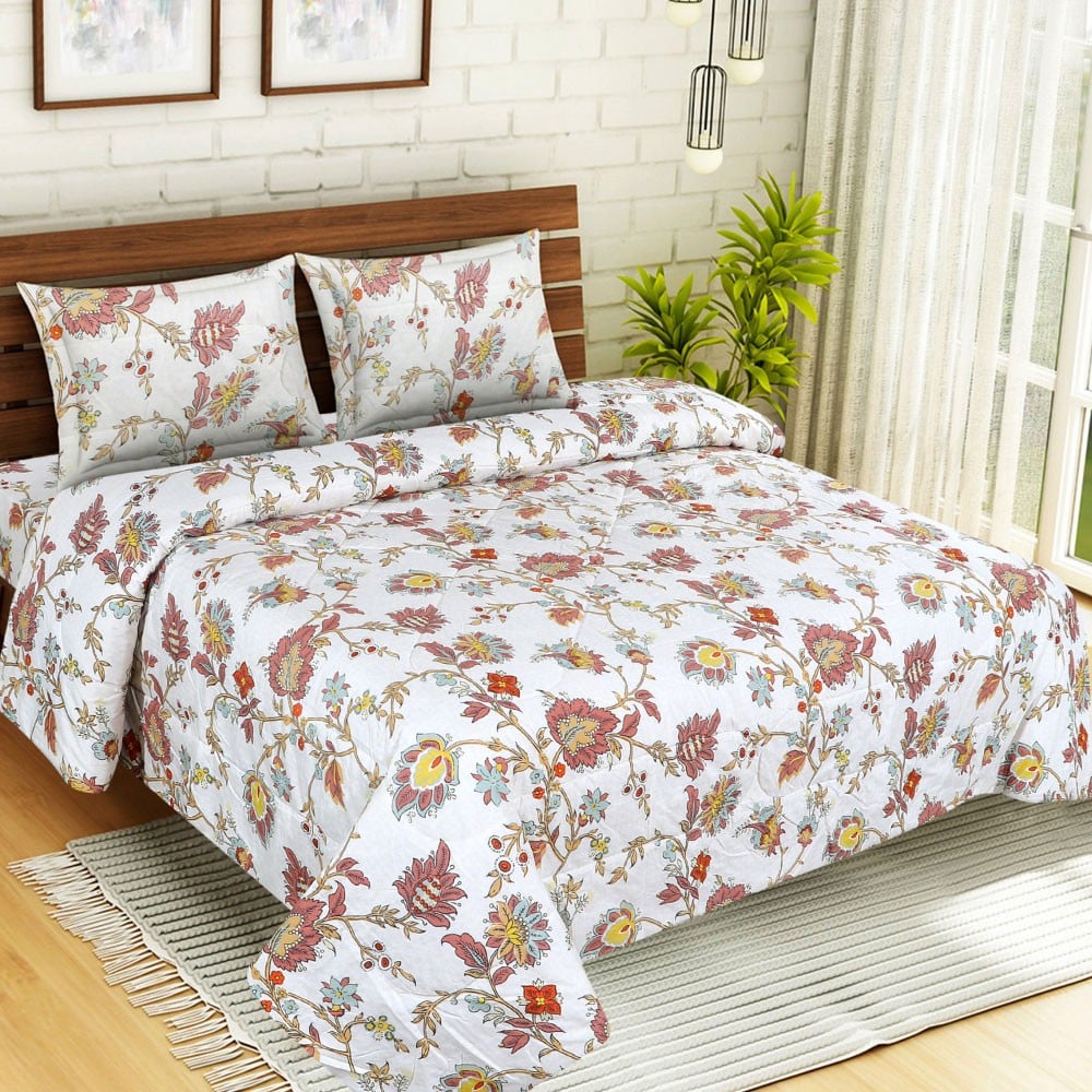 Dream Living Comforter Bedding Set (White) Price - Buy Online at ₹1489 ...
