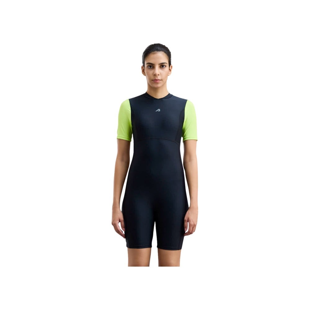 Boldfit Women Swim Suit - Knee Length (Black Green) Price - Buy Online ...