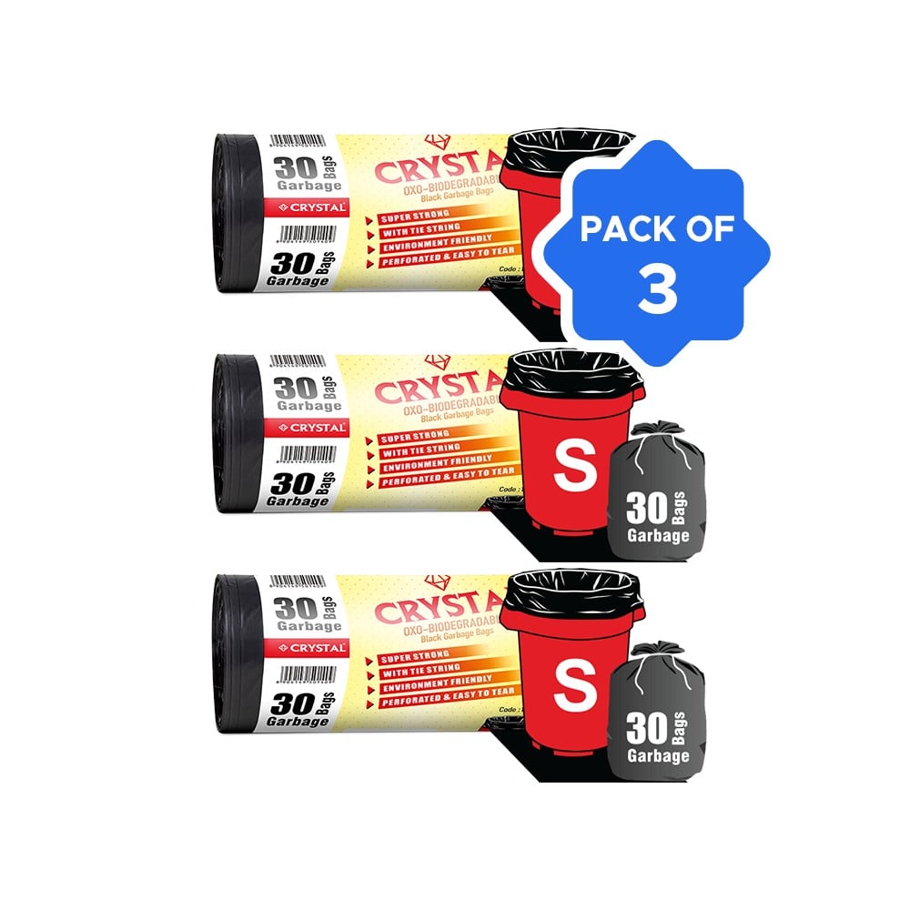 Crystal Garbage Bag (Small, Black) - Pack of 3 Price - Buy Online at ...