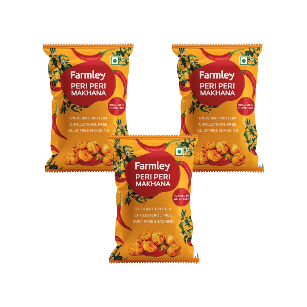 Farmley Peri Peri Roasted Flavoured Makhana Roasted In Olive Oil - Pack ...
