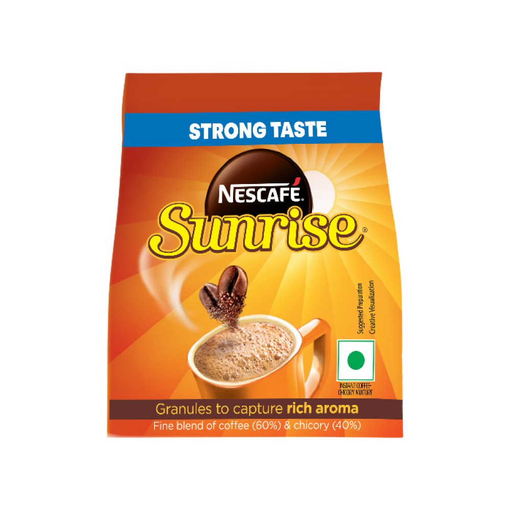 Nescafe Sunrise Instant Coffee Powder, Strong Taste, Coffee-Chicory Mix ...
