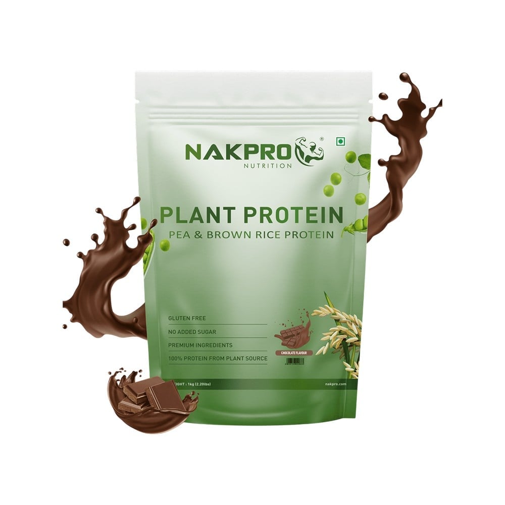 Nakpro Plant Protein Powder (Chocolate) Price - Buy Online at ₹1299 in ...