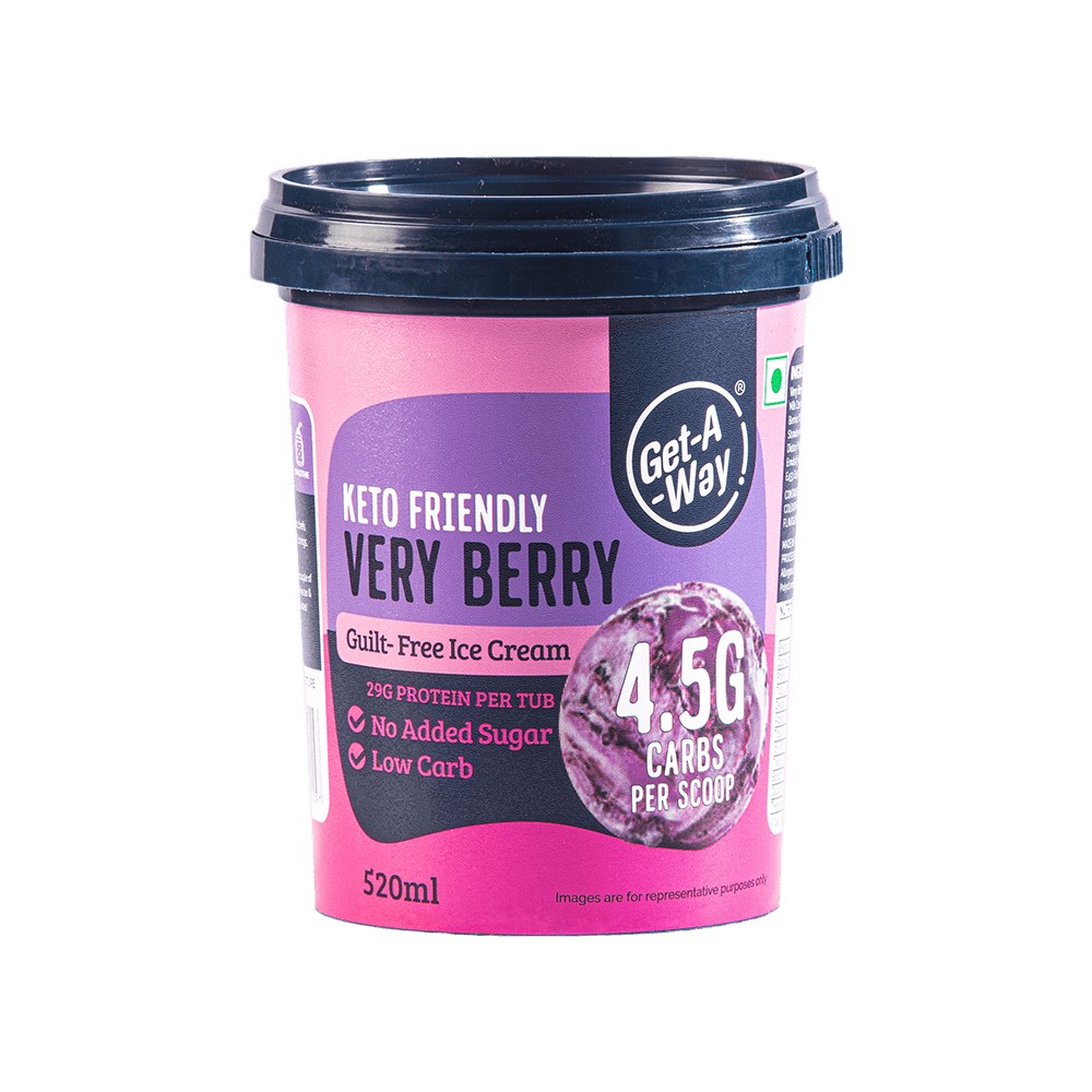 Get-A-Way Keto Friendly Very Berry Ice Cream Tub Price - Buy Online at ...