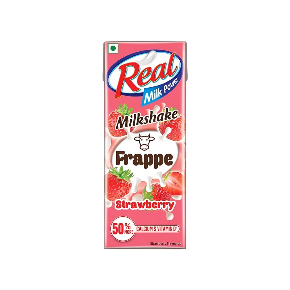 Real Milk Power Frappe Milkshake Strawberry Price - Buy Online at Best ...