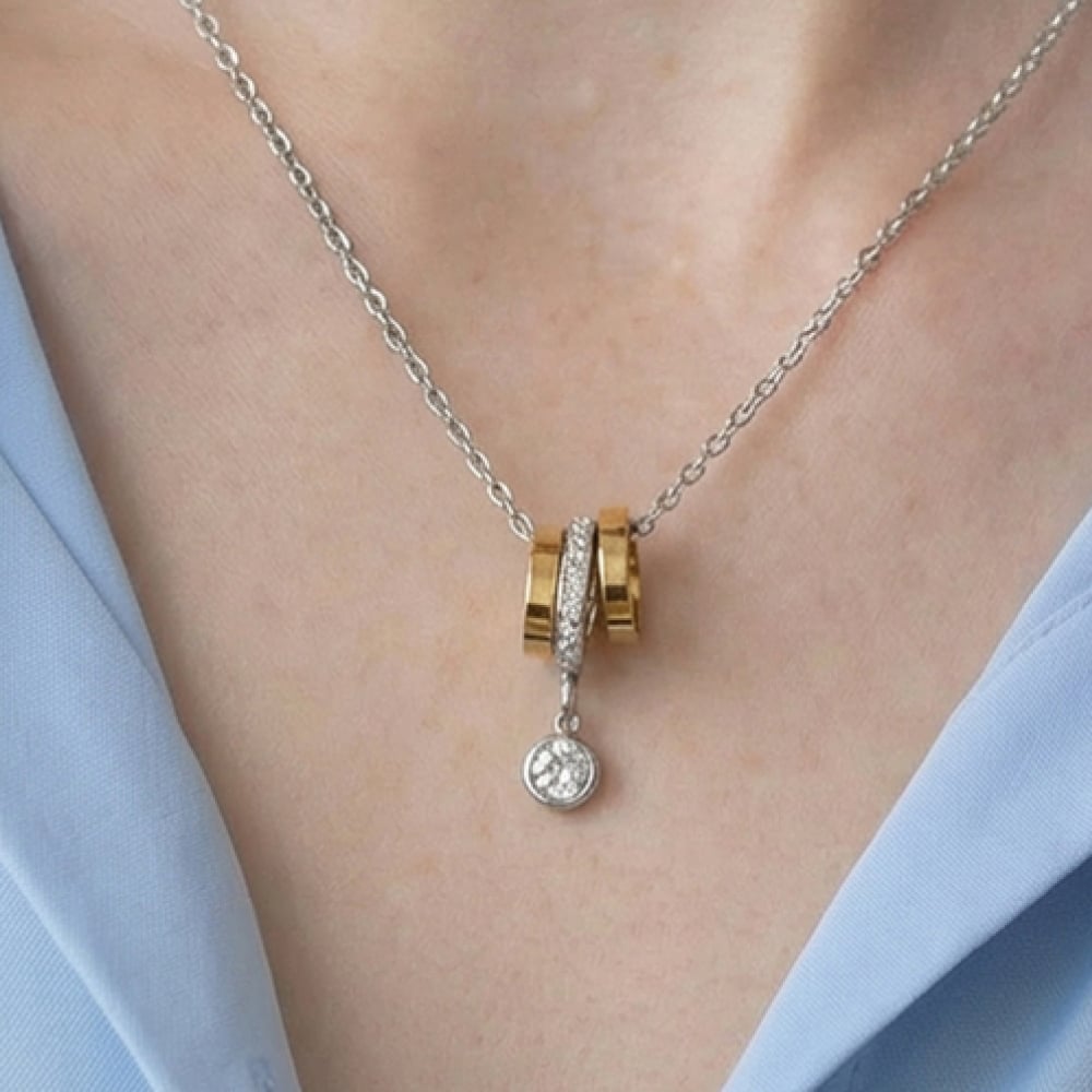 Palmonas Ring Charm Pendant with Chain (Golden, Silver) Price - Buy ...