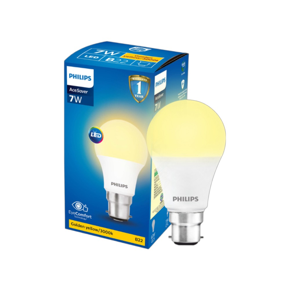 Philips Lighting Ace Saver 7 W LED Bulb (Yellow) Price - Buy Online at ...