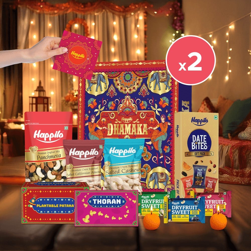 Happilo Dhamaka Diwali Dry Fruits Gift Pack - Pack of 2 Price - Buy ...
