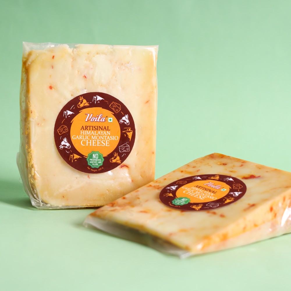 Voila Artisinal Himalayan Garlic Montasio Cheese Block Price - Buy ...