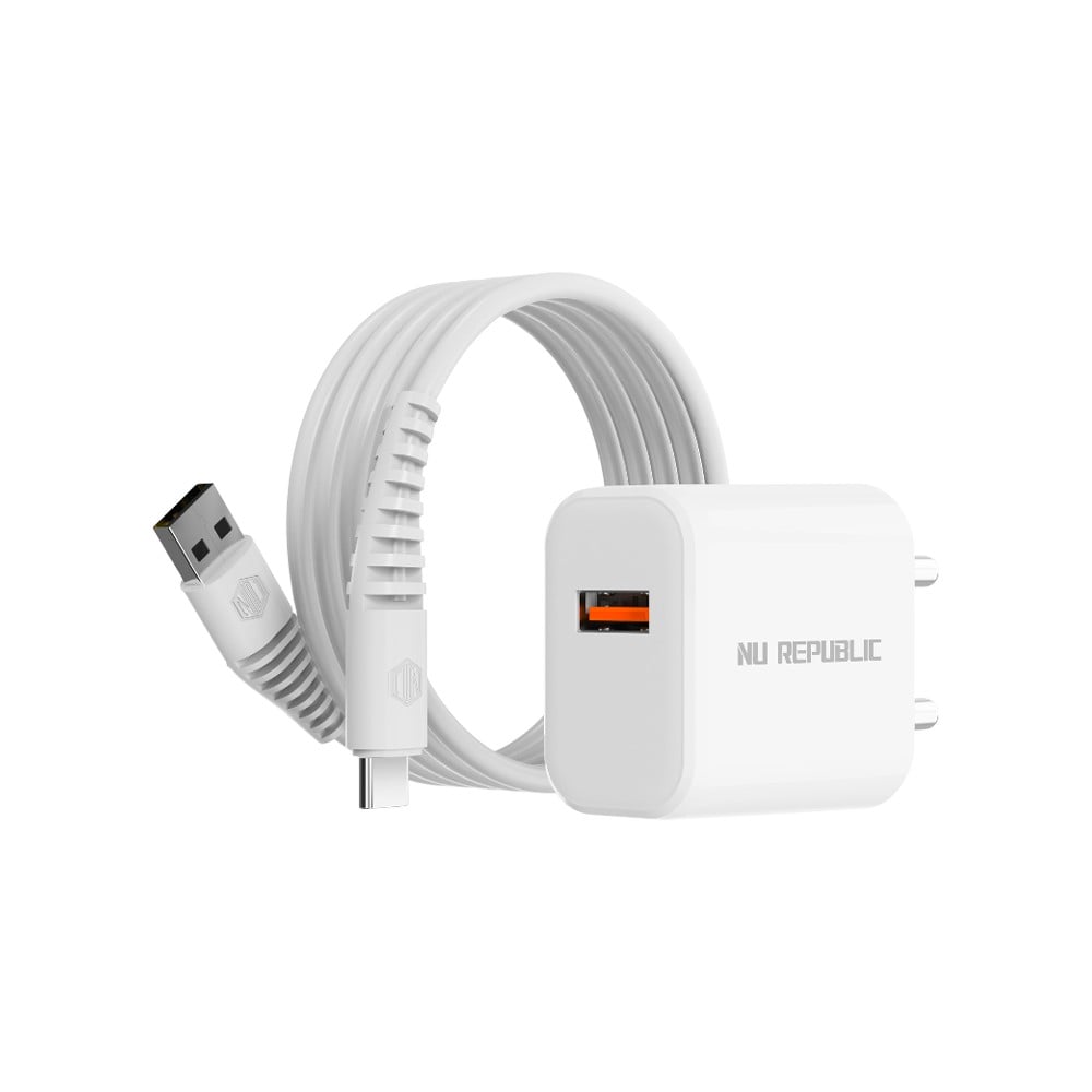 Nu Republic Sprint Ultra 2.4A Fast Charging Adapter with Cable (Type-C ...