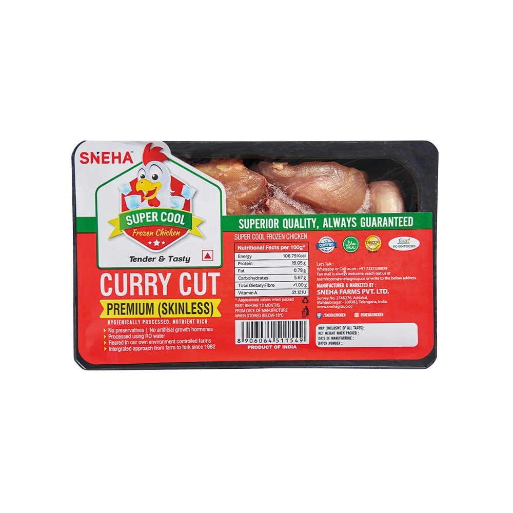 Sneha Super Cool Frozen Chicken Curry Cut (Skinless) Price - Buy Online ...
