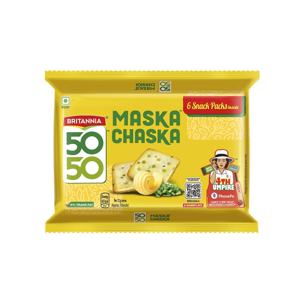 Britannia 50-50 Maska Chaska Biscuits Price - Buy Online at ₹86 in India
