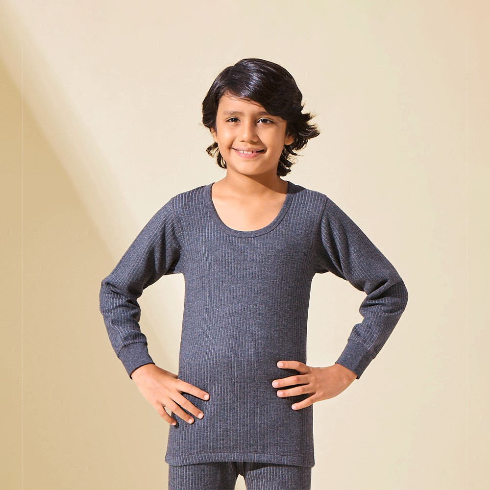 Lux Inferno Quilted Kids Thermal Top (Charcoal) Price - Buy Online at ...