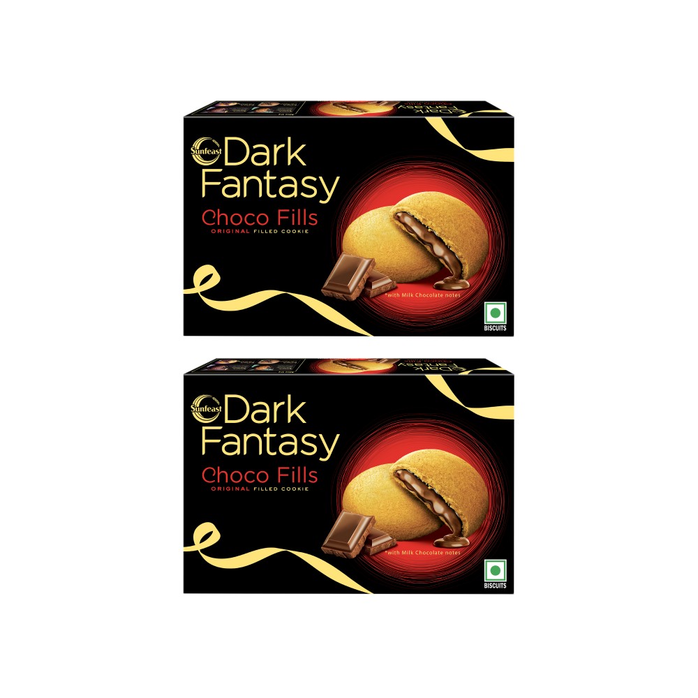 Sunfeast Dark Fantasy Choco Fills Chocolate Biscuit Pack - Pack of 2 ...